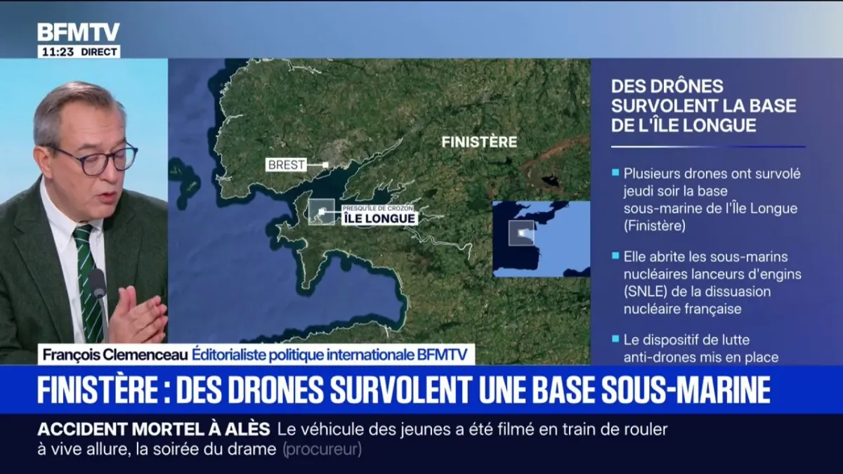 Finistère: la base sous-marine de l'Île Longue, qui abrite les sous ...