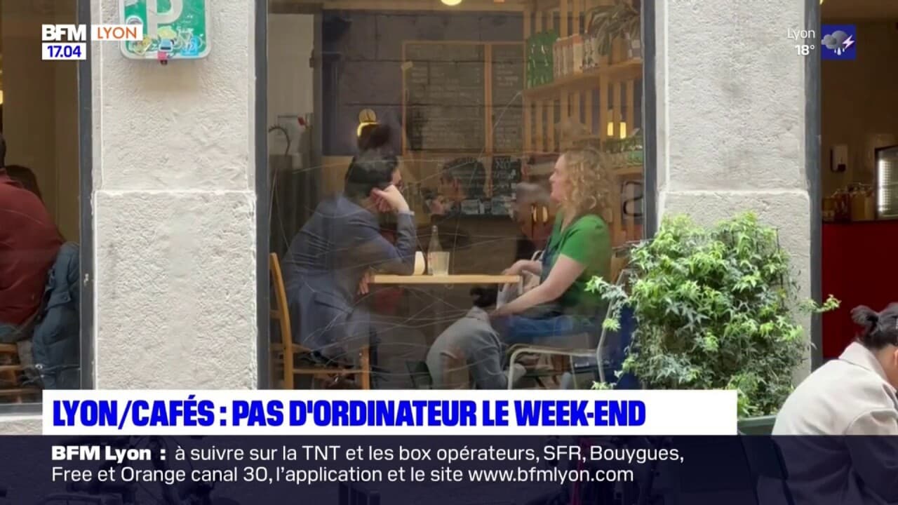 Lyon: les ordinateurs refoulés à l'entrée des cafés le week-end