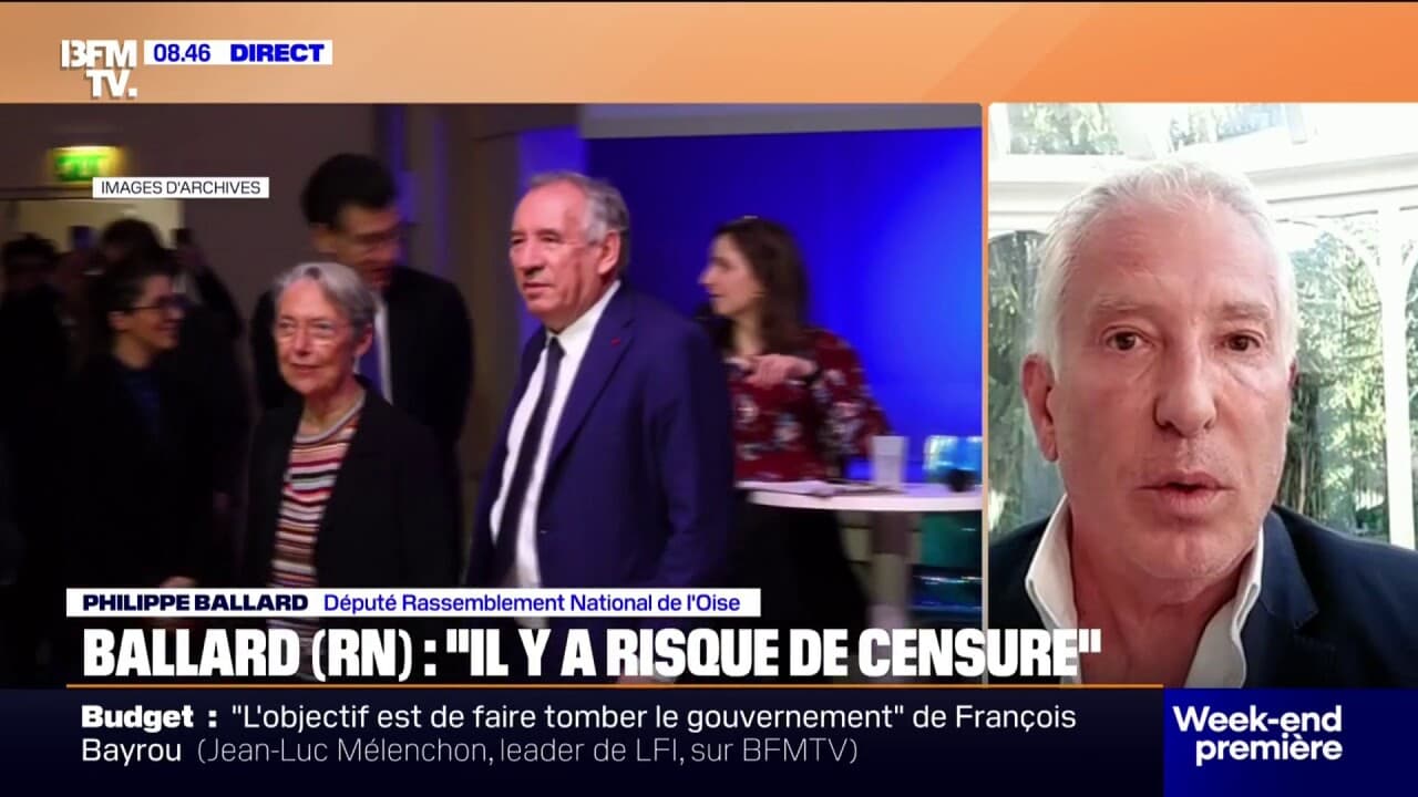 Budget: "Il y a un risque de censure", dévoile Philippe Ballard (RN) en ...