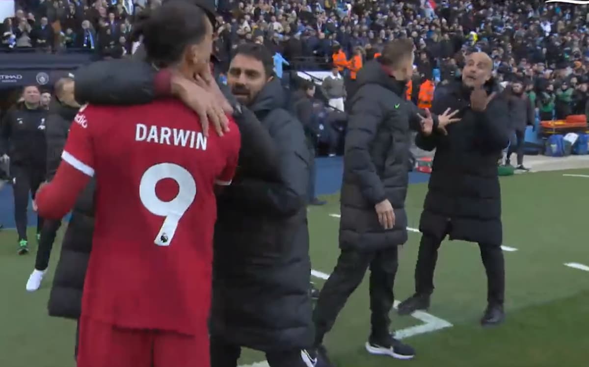 Manchester City-Liverpool: l'échange très tendu entre Pep Guardiola et Darwin Nunez