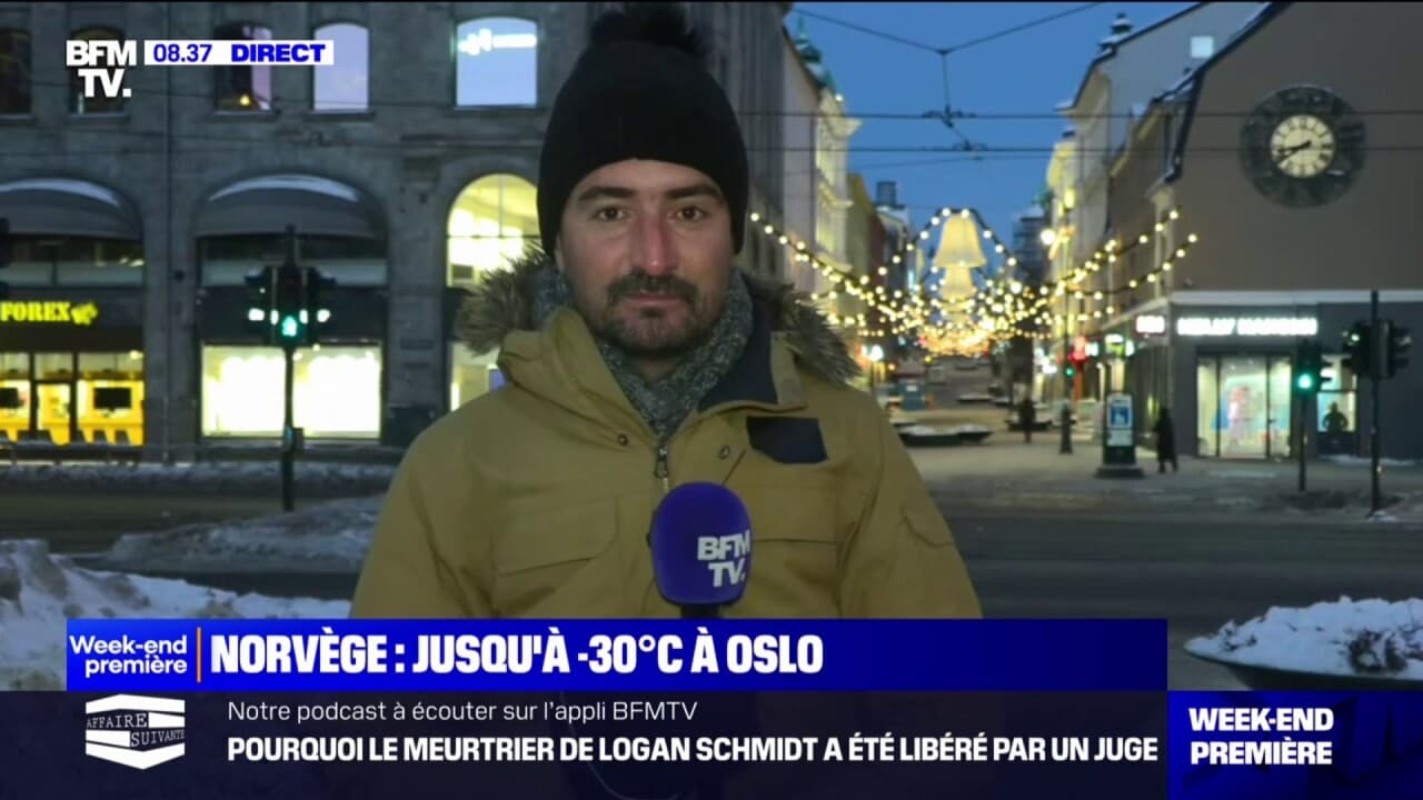Vague De Froid 1 500 Foyers Privés Délectricité à Oslo En Norvège