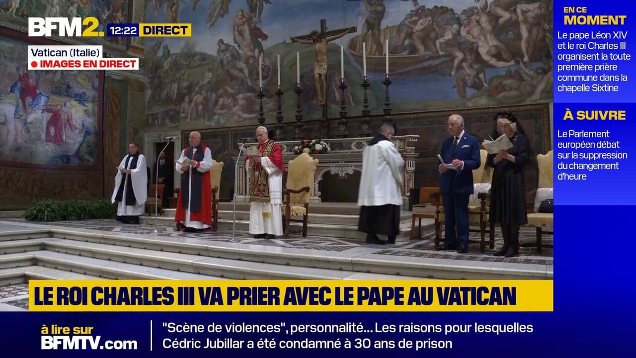 Le pape Léon XIV et le roi Charles III prient ensemble, une première ...