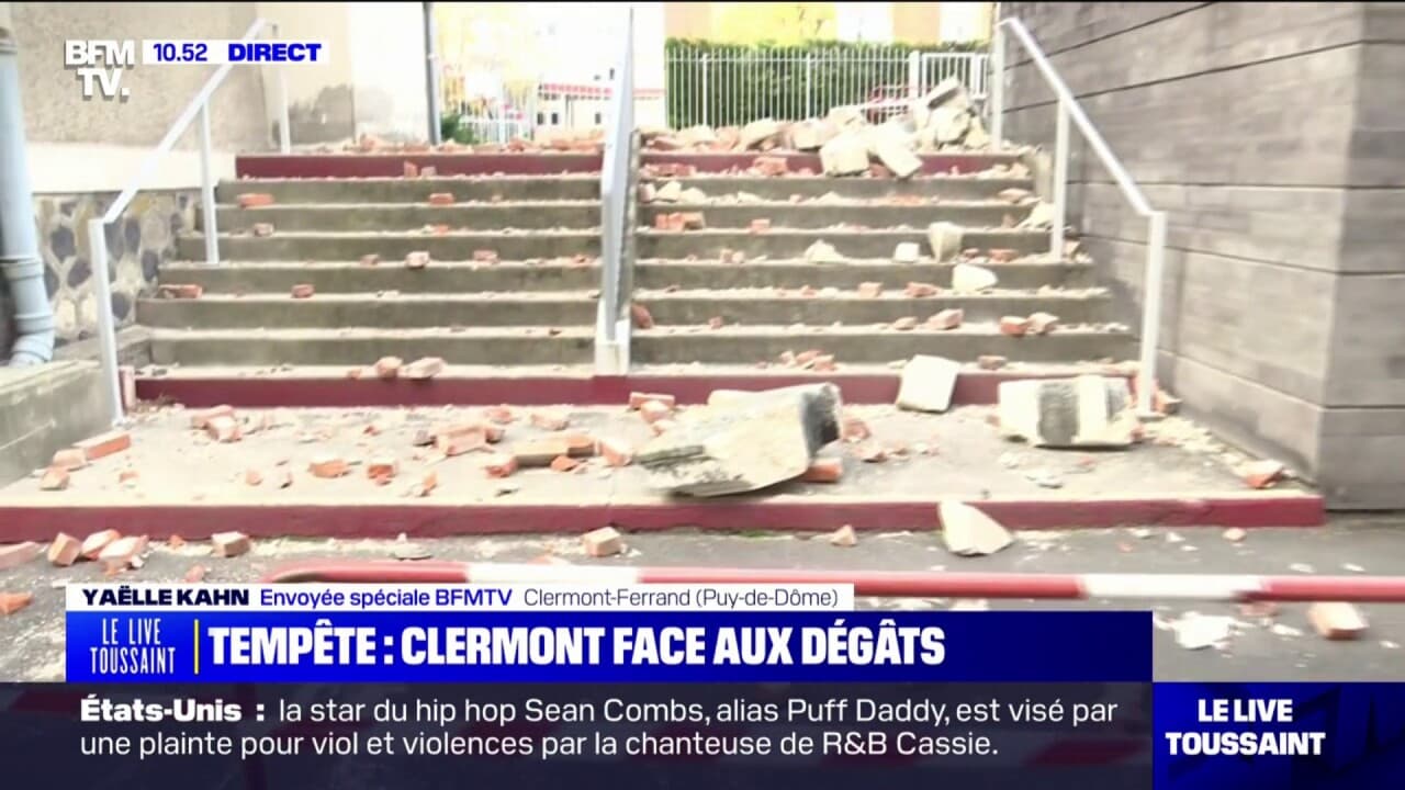 Tempête Frederico: à Clermont-Ferrand, un toit et une cheminée emportés ...