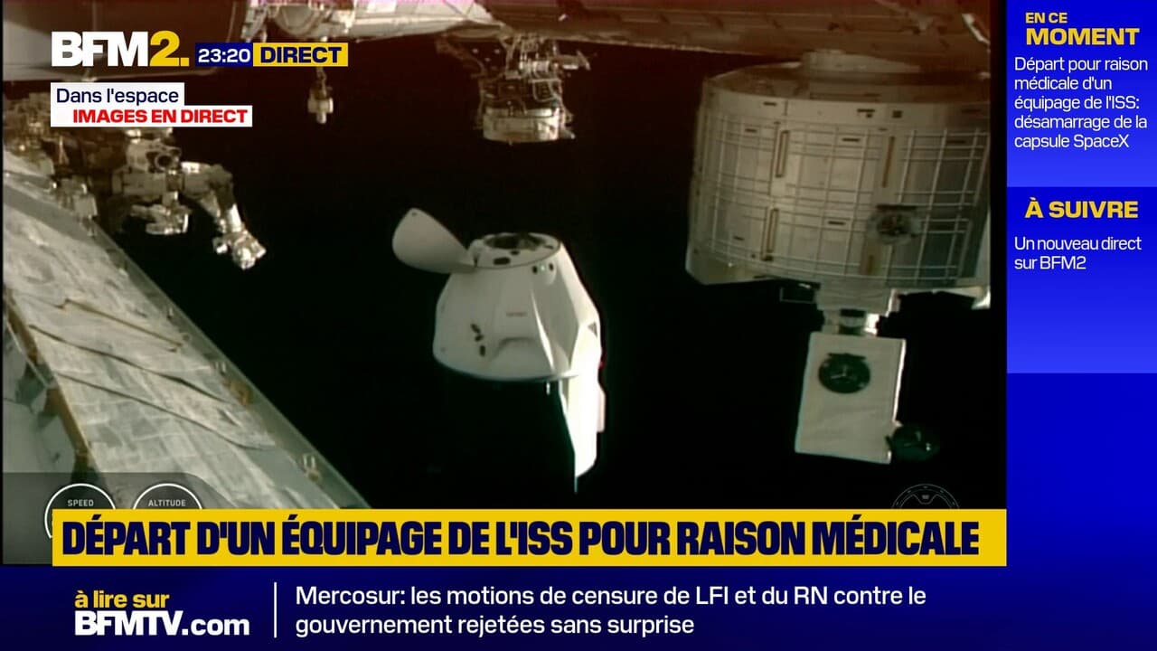 Départ pour raison médicale d'un équipage de l'ISS: la capsule Crew ...