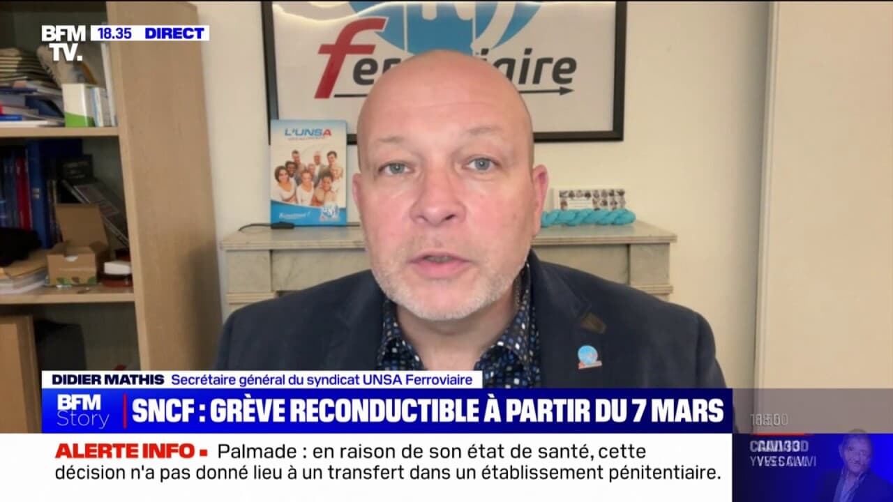Didier Mathis (UNSA Ferroviaire): "Le préavis de grève [à la SNCF] sera ...