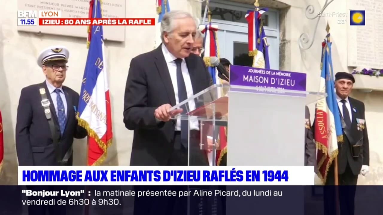 80 ans de la rafle des enfants d'Izieu: la prise de parole du président ...