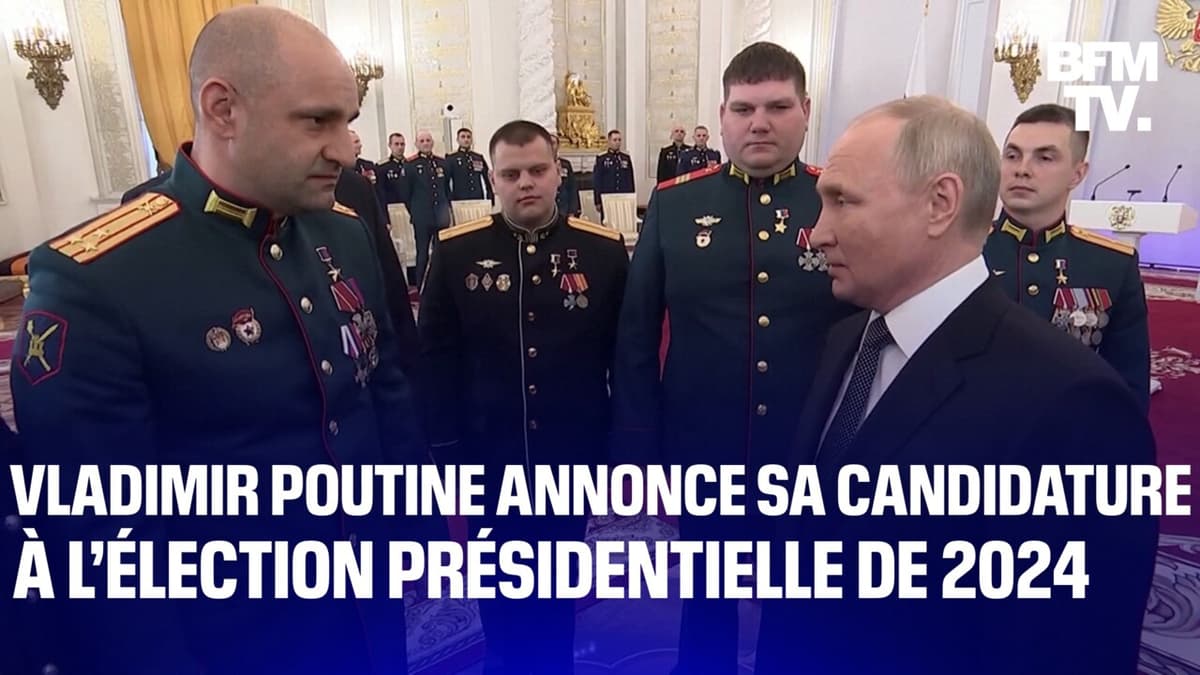 Vladimir Poutine annonce sa candidature à l’élection présidentielle de ...