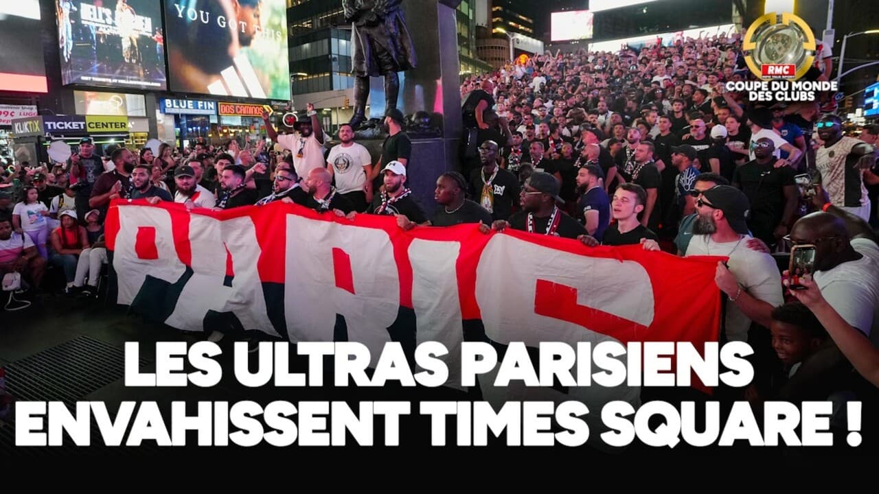 PSG : Les Ultras Parisiens envahissent Times Square