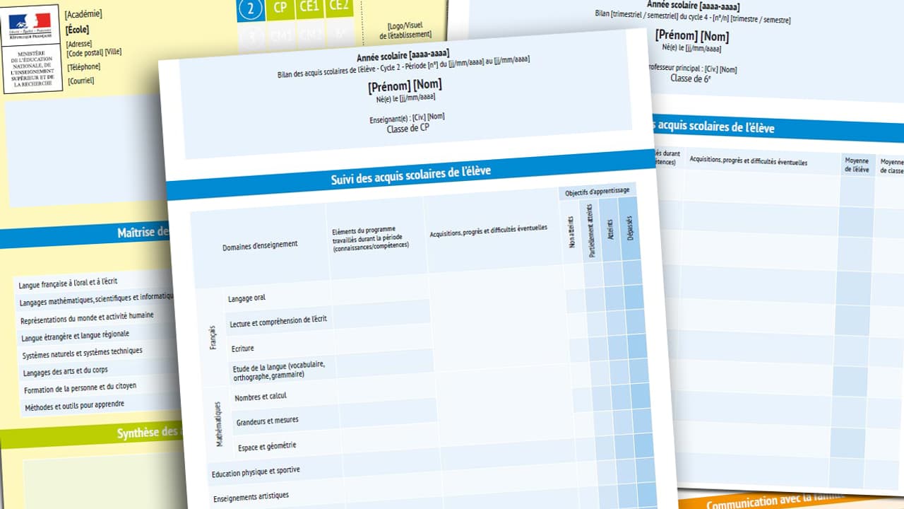 Ecole, collège: voici le nouveau bulletin de notes