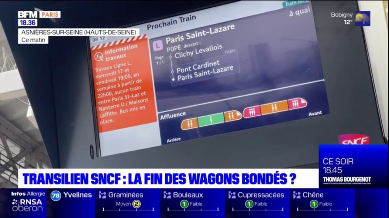 SNCF: un code couleur mis en place pour annoncer l’affluence dans les Transilien