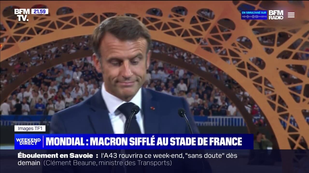 Coupe du monde de rugby: Emmanuel Macron copieusement hué et sifflé au ...