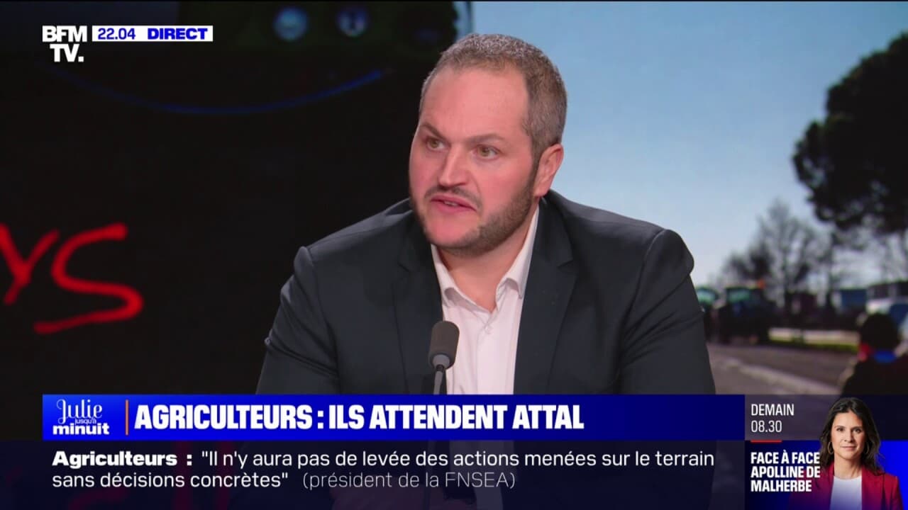 Arnaud Gaillot, président des "Jeunes Agriculteurs", affirme avoir eu ...