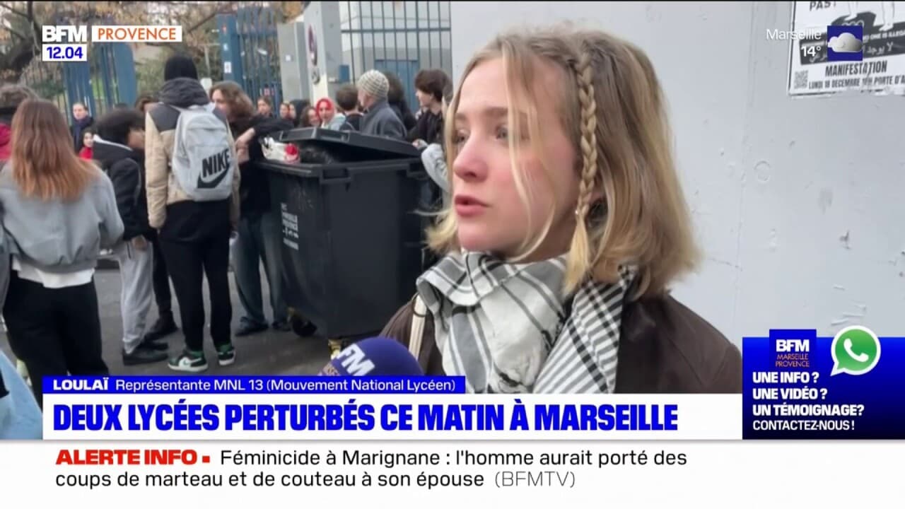 Marseille: deux lycées bloqués ce mardi matin