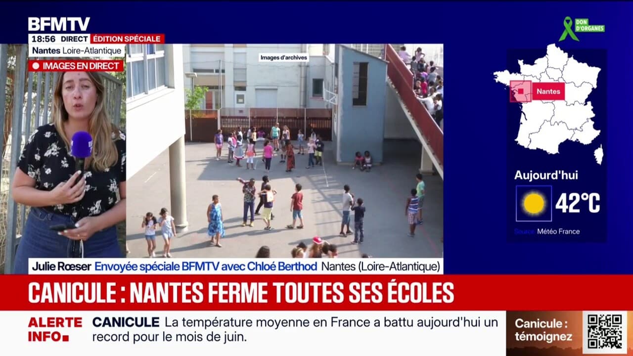 Canicule: à Nantes, toutes les écoles sont fermées