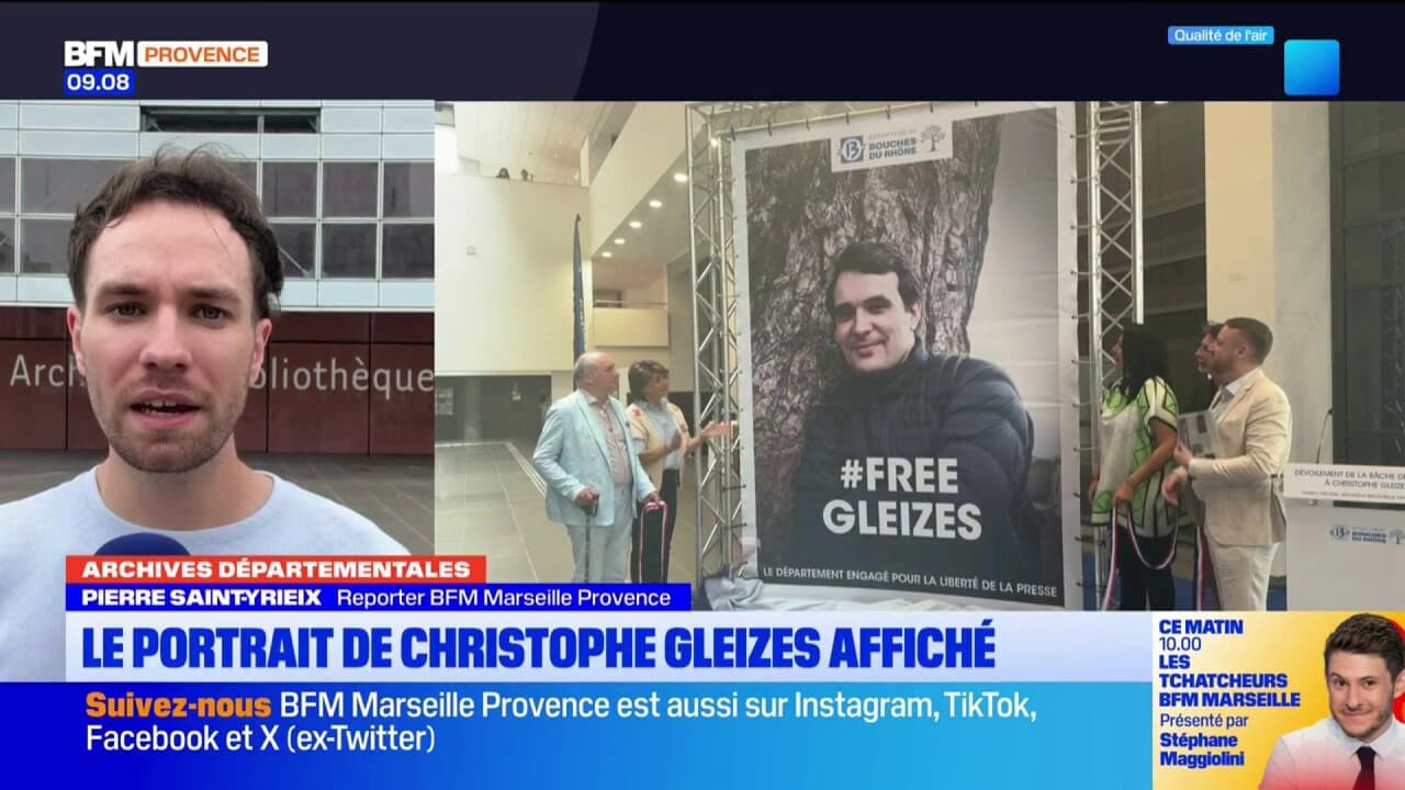 Archives départementales. Le portrait de Christophe Gleizes affiché