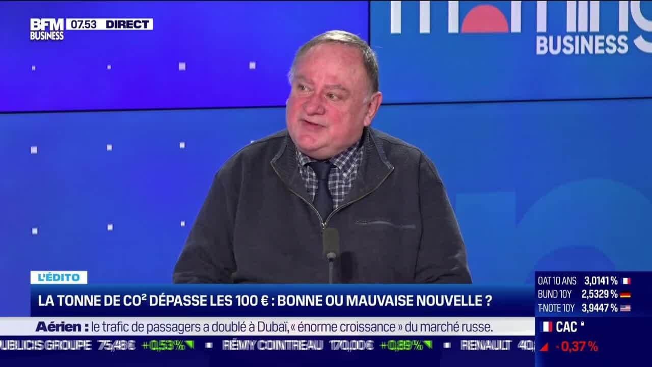 Jean-Marc Daniel : La tonne de CO2 dépasse les 100 euros, bonne ou ...