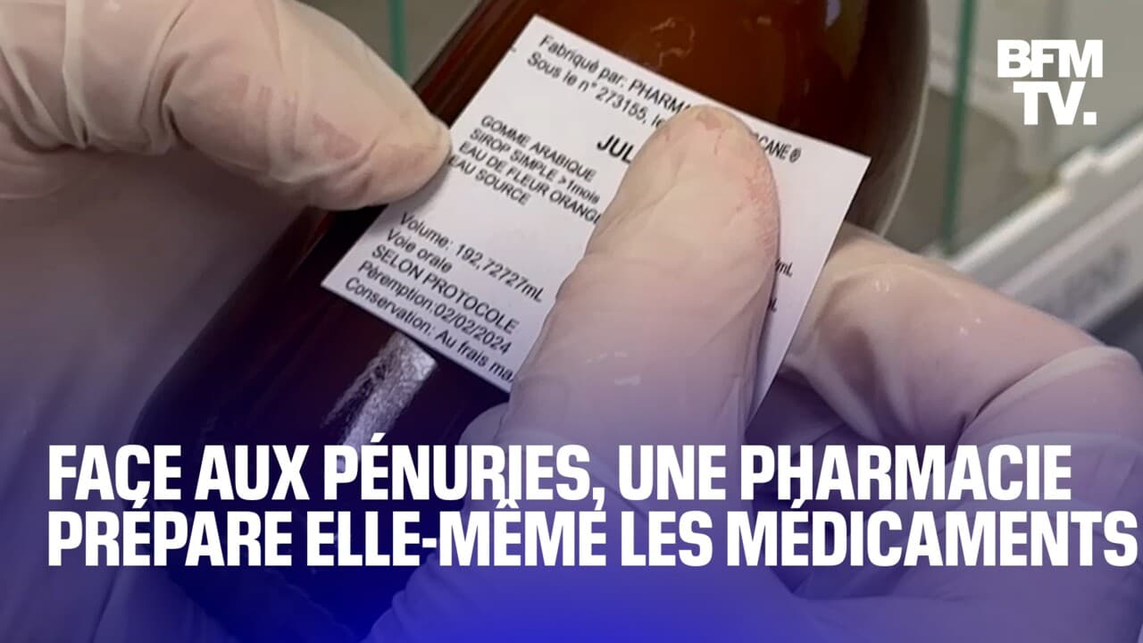 TANGUY DE BFM - Face aux pénuries, une pharmacie prépare elle-même les ...