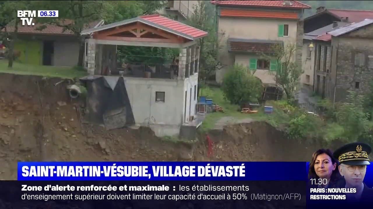 Tempête Alex: Saint-Martin-Vésubie, village dévasté