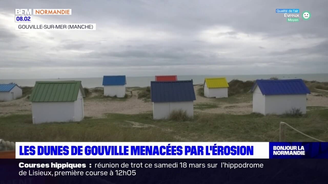 Manche: les dunes de Gouville-sur-Mer menacées par l'érosion
