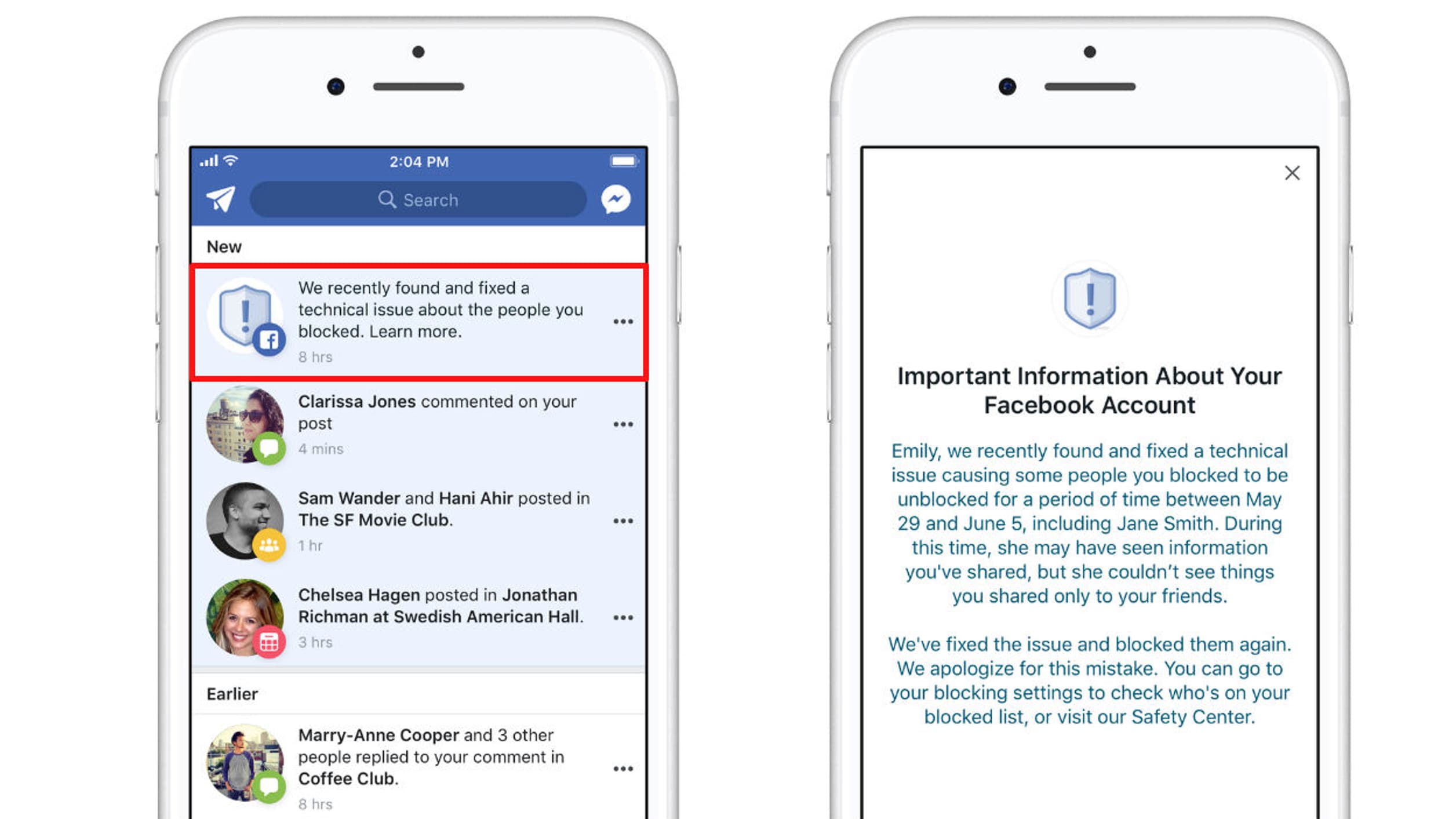 Facebook: un bug annule le blocage de milliers de profils