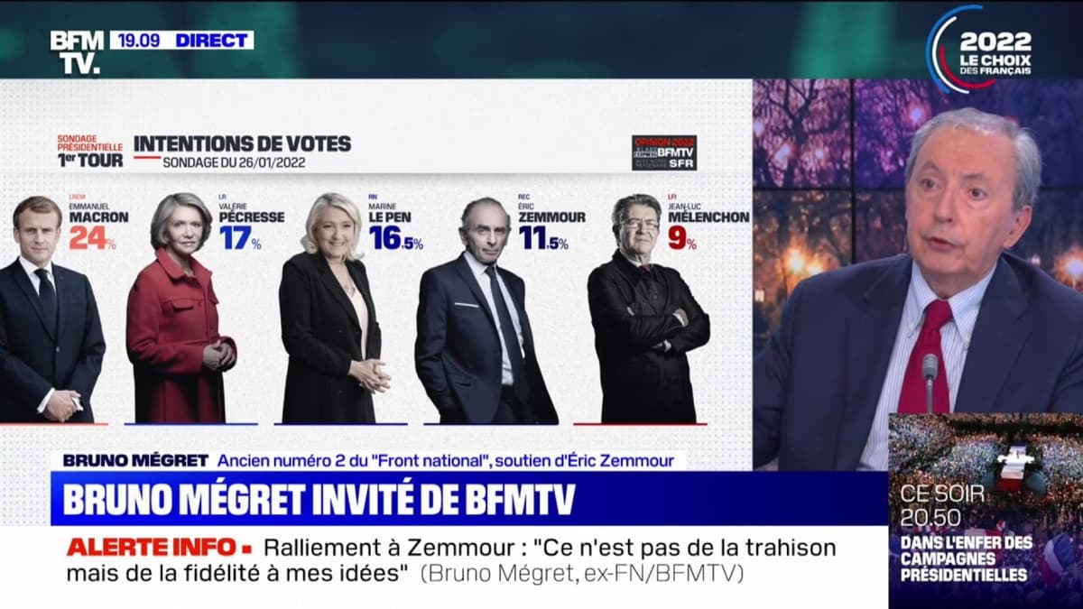 Pour Bruno Mégret, "une époque nouvelle" s'ouvre avec Éric Zemmour, qui ...