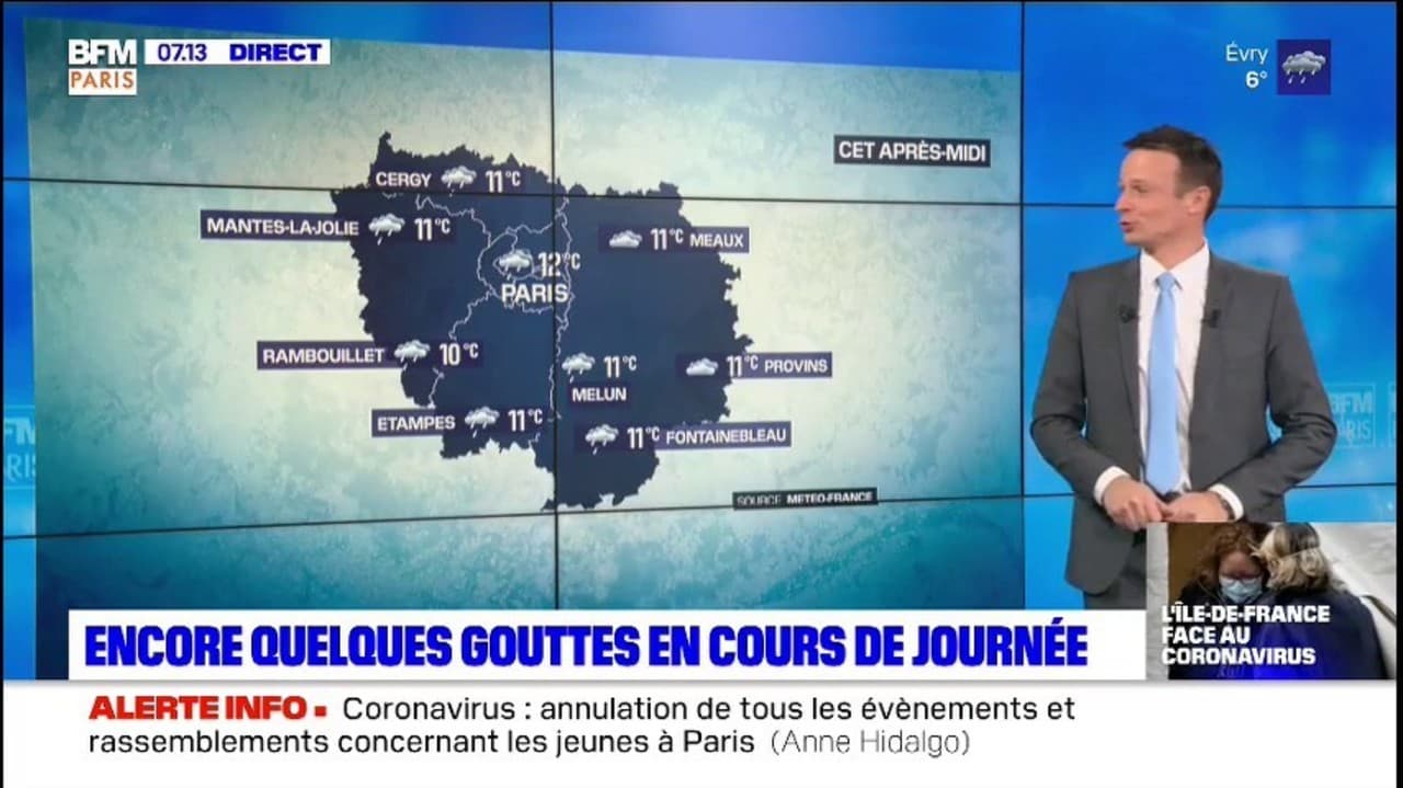 Un temps humide et gris ce samedi en Ile-de-France, jusqu'à 12°C cet ...
