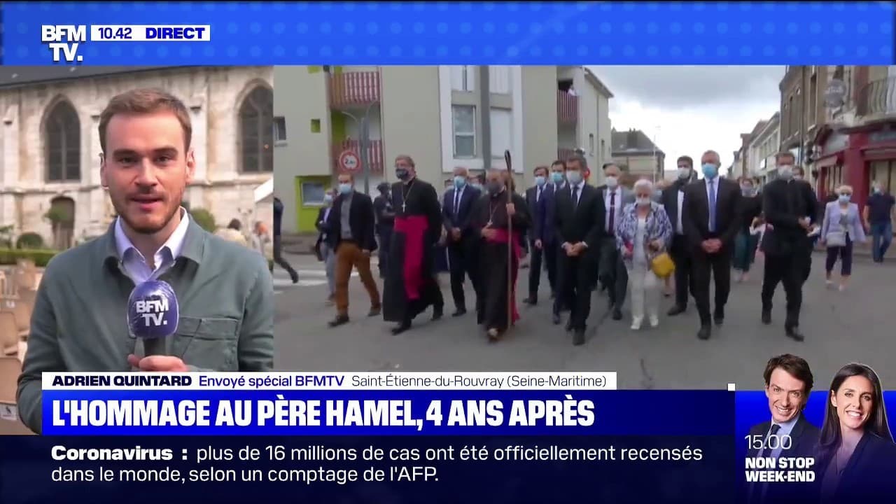 L'hommage au père Jacques Hamel, quatre ans après l'attentat de Saint ...
