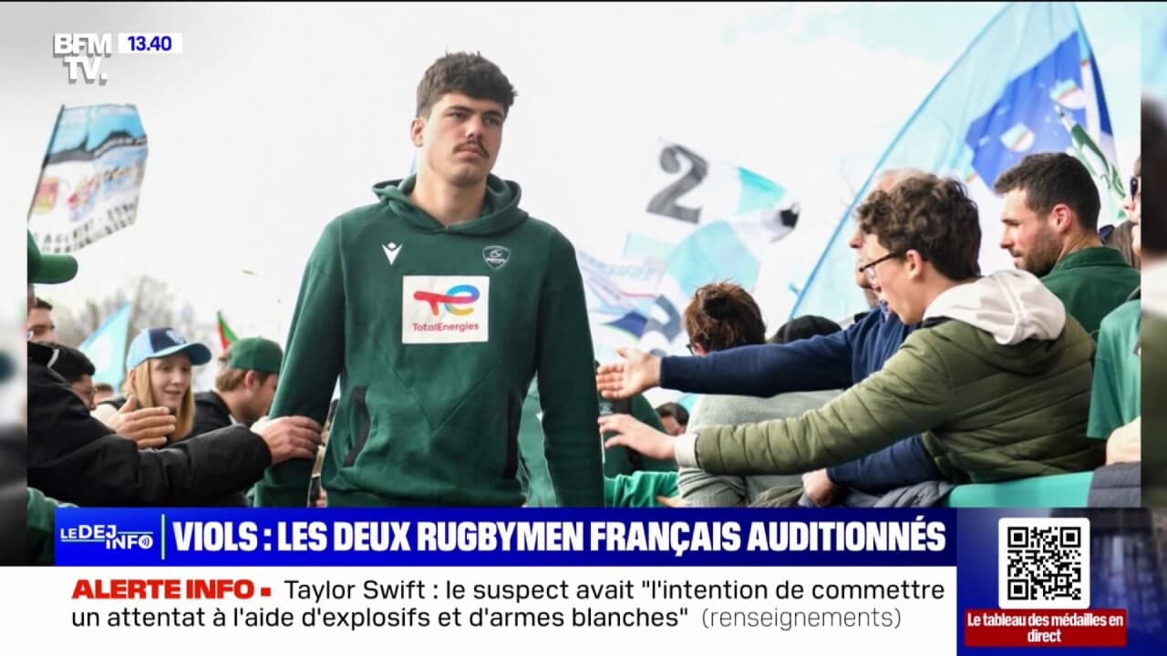 Les deux rugbymen du XV de France Oscar Jegou et Hugo Auradou entendus ...