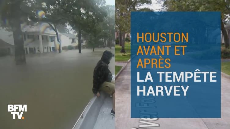 Avant / après : Houston devenue méconnaissable avec l'ouragan Harvey