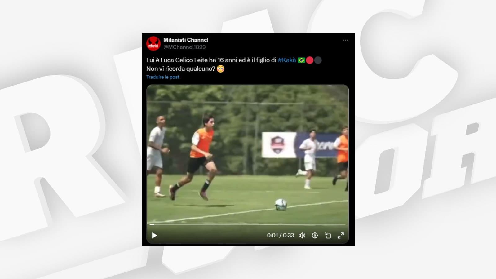 Pourquoi Luca Celico Leite, le fils de Kaka, fait un carton sur les ...