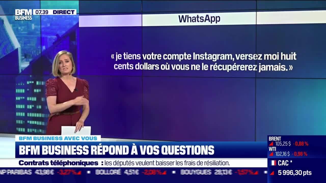 BFM Business avec vous : Compte Instagram pro piraté, que faire ? - 12/07