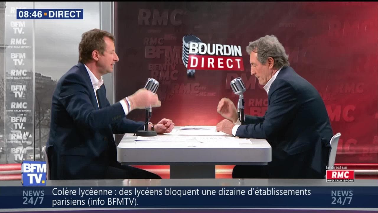 Yannick Jadot face à Jean-Jacques Bourdin en direct