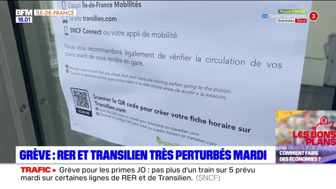 La circulation des RER et Transilien fortement perturbée par une grève ...