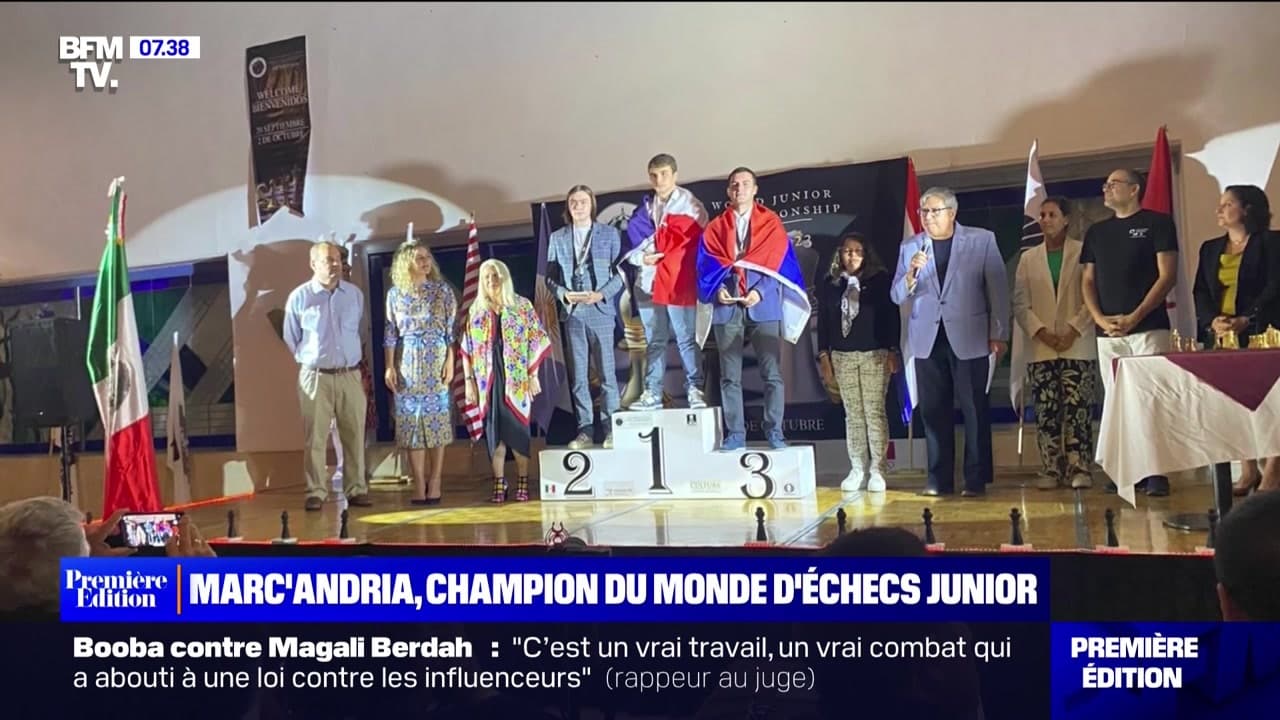 L'image du jour : Marc'Andria, champion du monde d'échecs junior - 03/10
