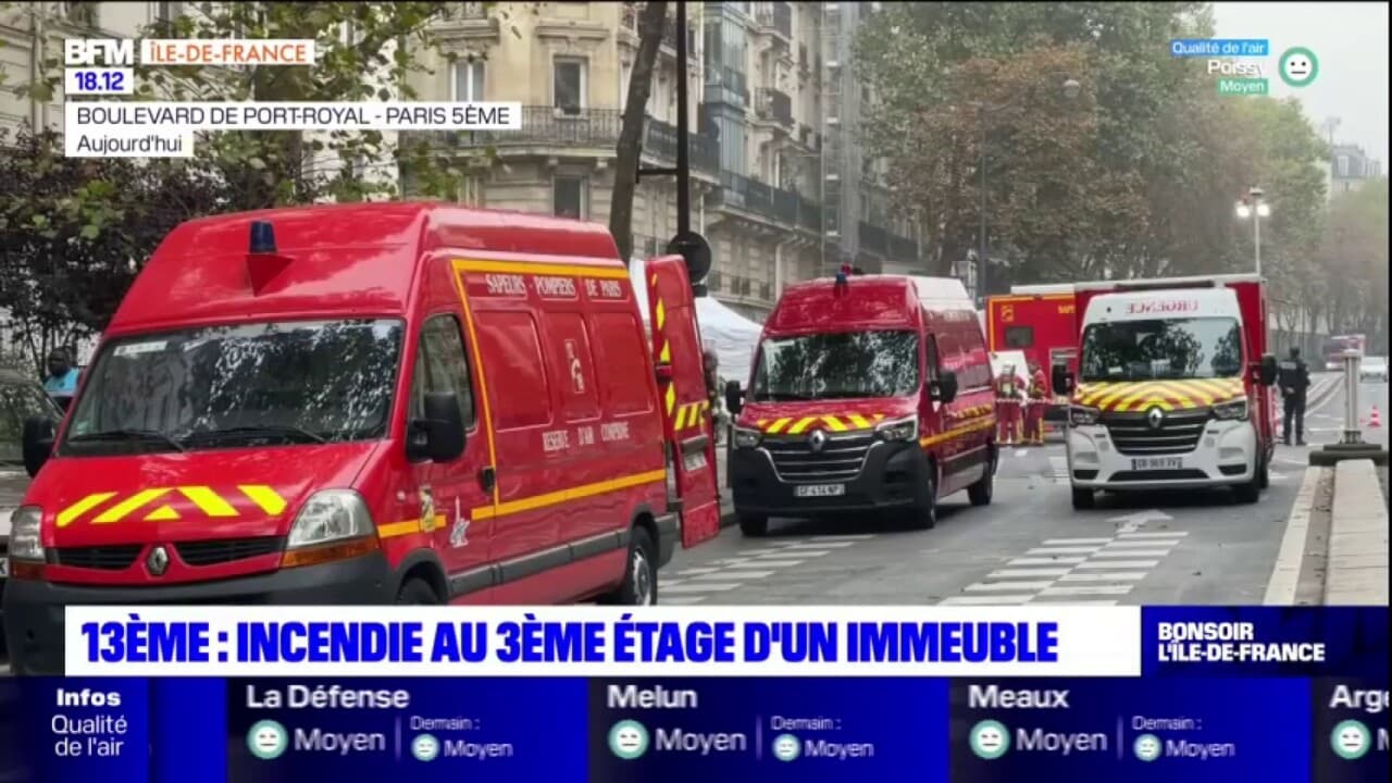 Paris Incendie Dans Un Appartement Du 13e Arrondissement 