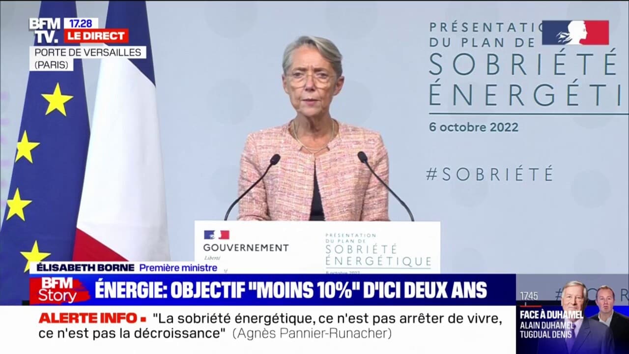 Élisabeth Borne: "La baisse de la consommation d'énergie n'est pas un effet de mode le temps d ...