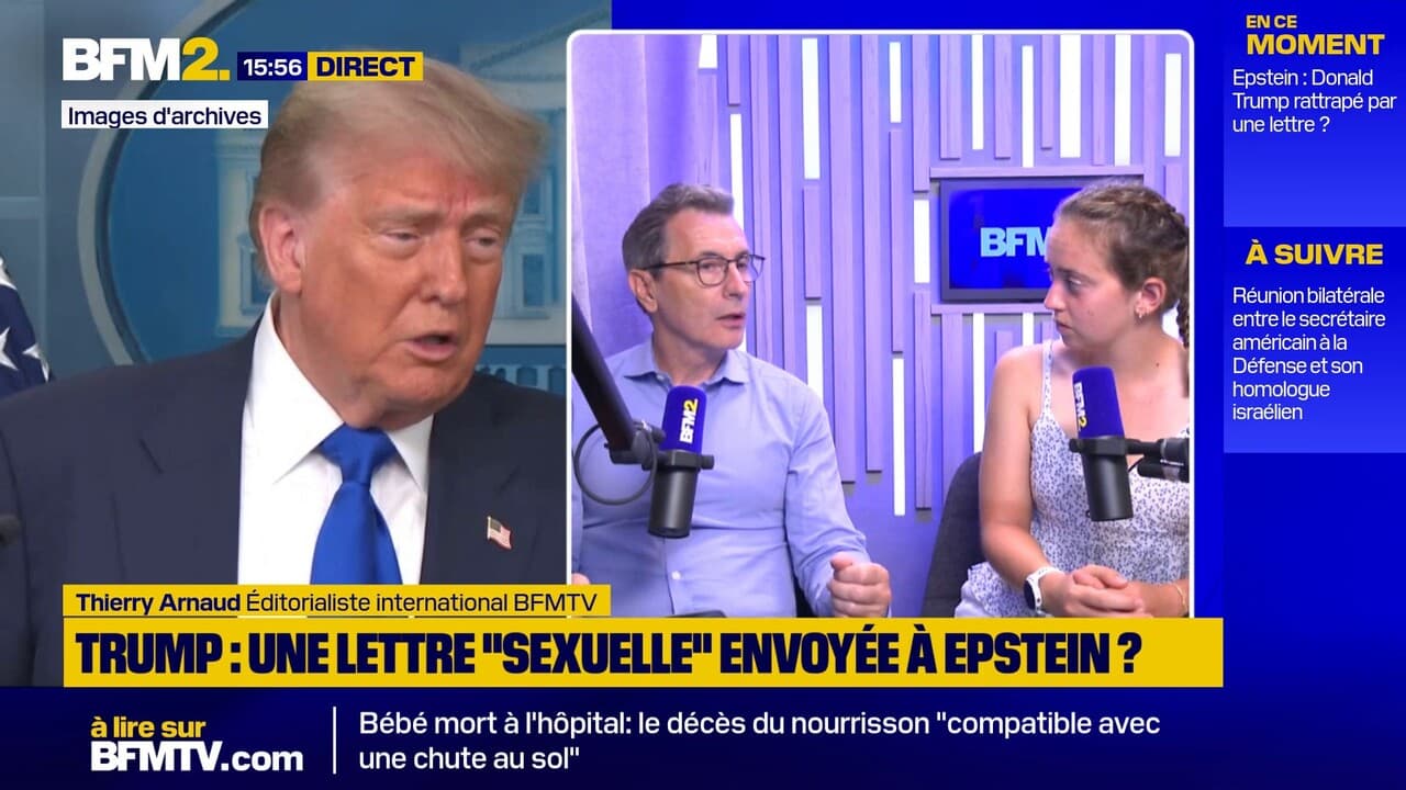 Affaire Epstein: une lettre "sexuelle" de Donald Trump envoyée à ...