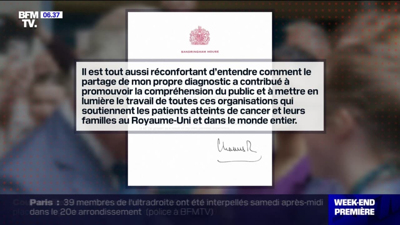 Charles III publie son premier message depuis l'annonce de son cancer ...