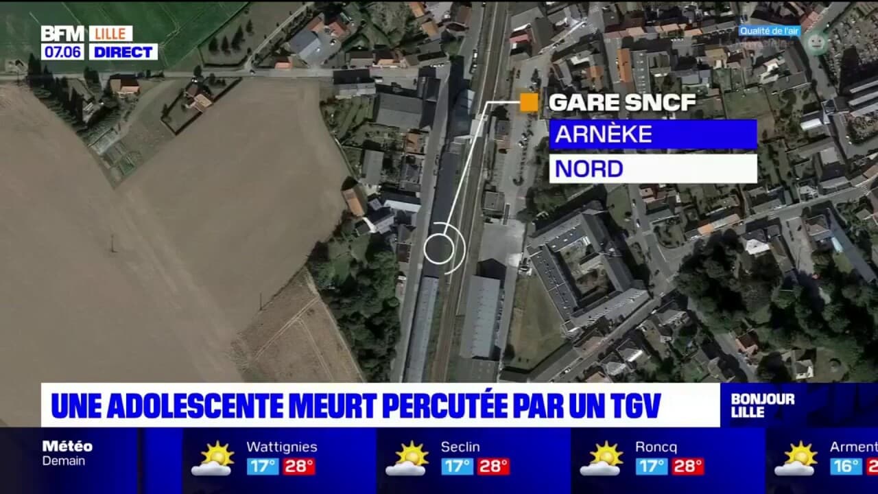 Nord: une adolescente meurt percutée par un TGV à Arkène