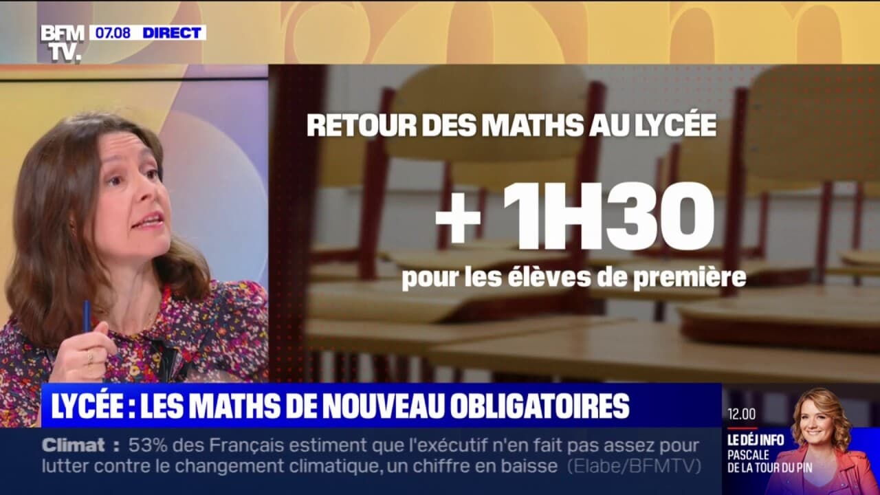 Retour des maths obligatoires pour tous les lycéens dès la première à ...