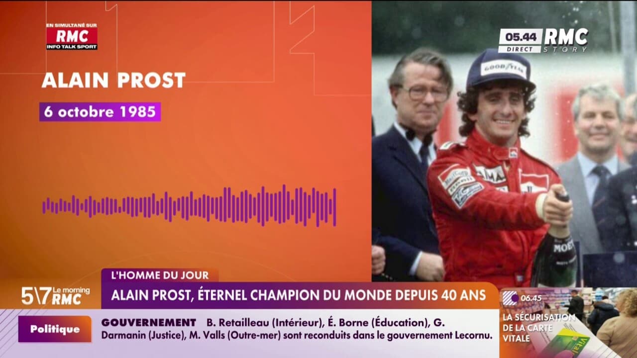 Alain Prost fête les 40 ans de son premier titre de champion du monde ...