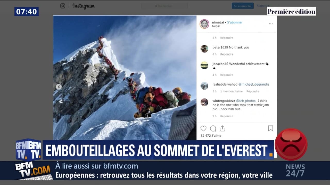 Embouteillage au sommet de l'Everest
