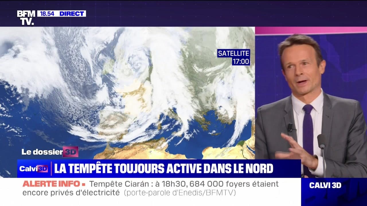 La tempête Ciarán toujours active dans le Nord - 02/11