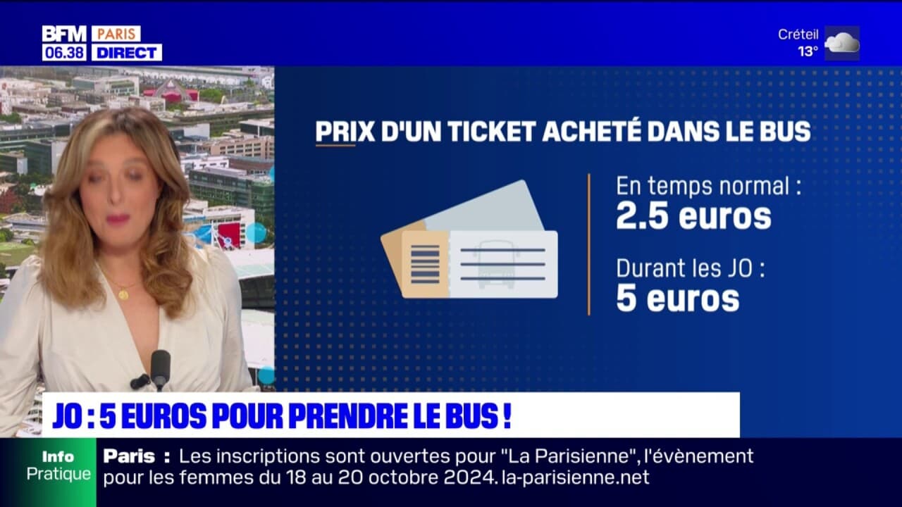 Île-de-France: le ticket de bus coûtera 5 euros pendant les Jeux ...