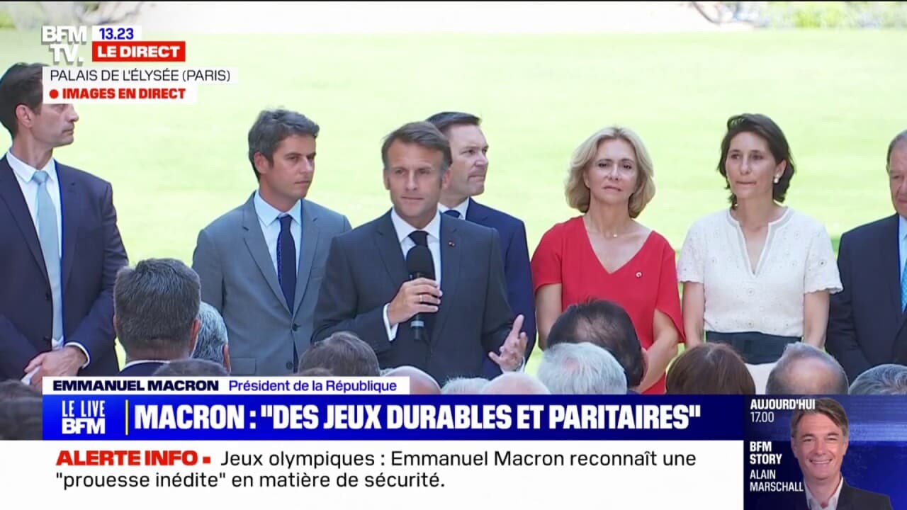 "Quand on est tous ensemble, on est imbattable": Emmanuel Macron cite ...