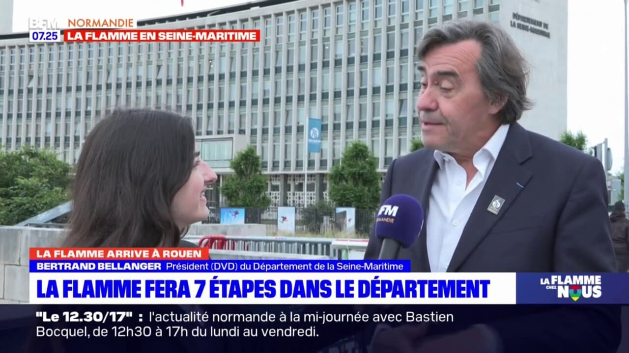 Bertrand Bellanger, président du département de la Seine-Maritime, se ...
