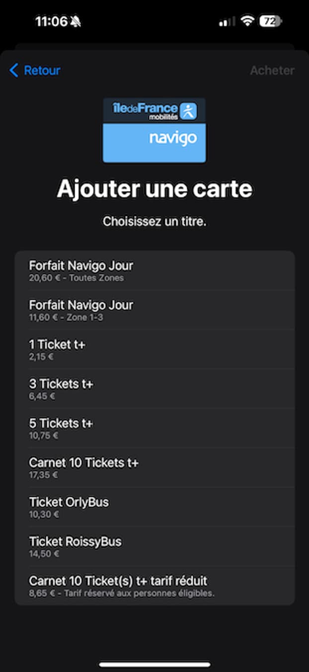 Le passe Navigo est disponible sur iPhone: voici comment l'utiliser