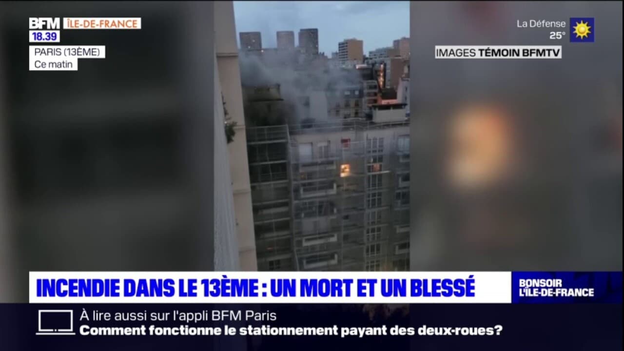 Un incendie dans le 13e arrondissement de Paris a fait un mort et un blessé