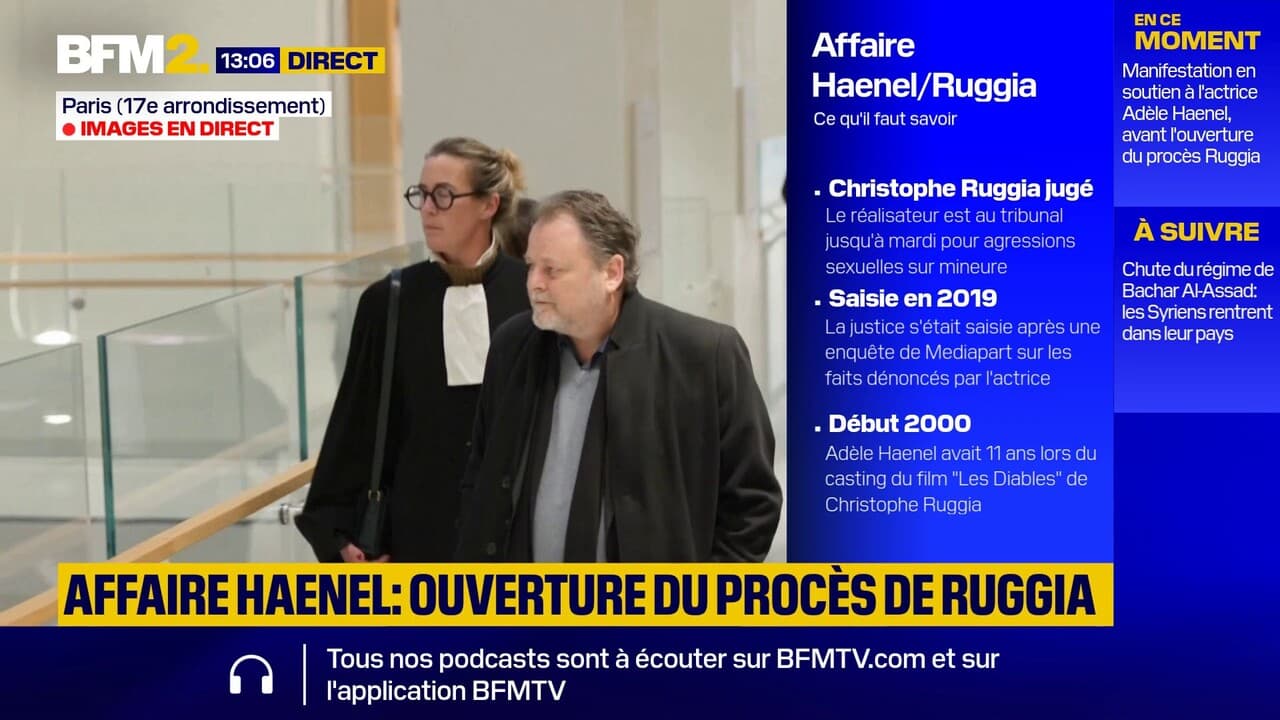 Affaire Haenel: Christophe Ruggia est arrivé au tribunal de Paris pour l'ouverture de son procès
