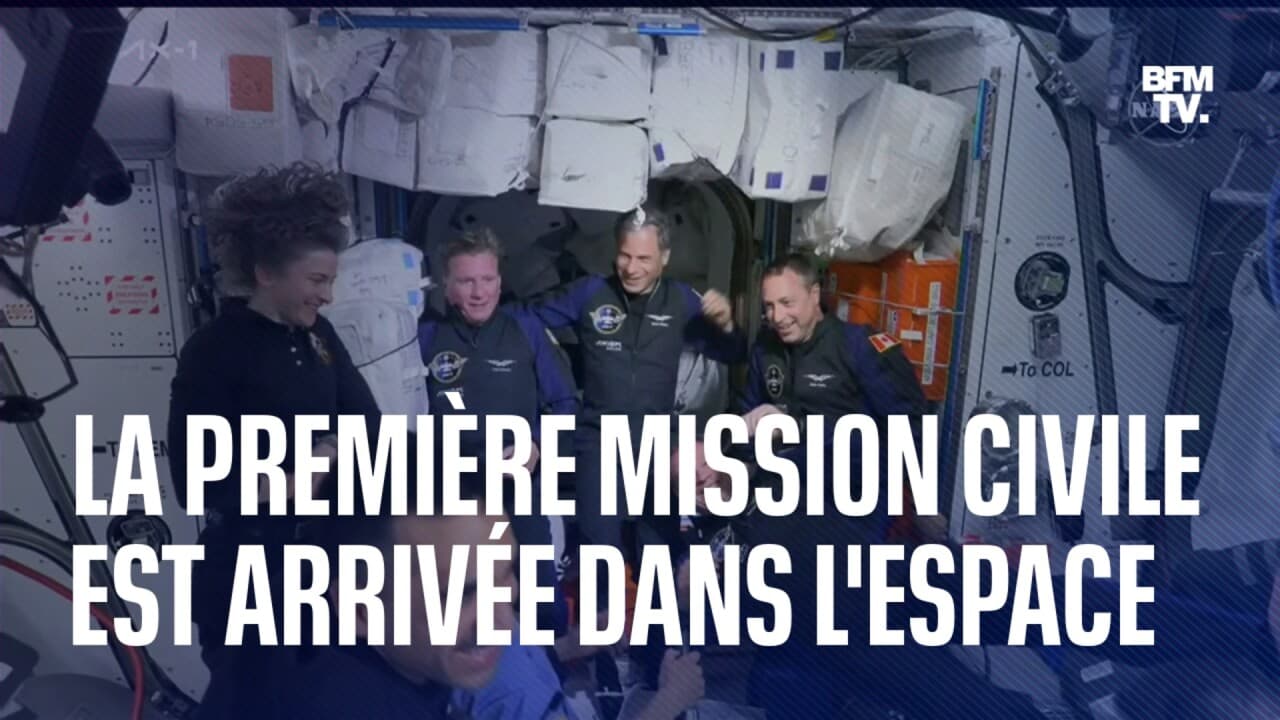 Les images de l'arrivée de la première mission spatiale privée dans l'ISS